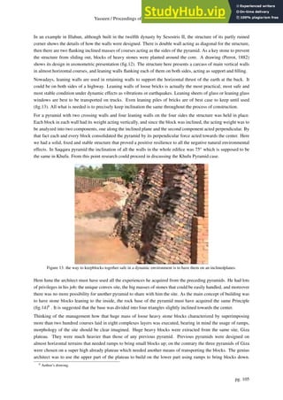 Architecture Of The Great Pyramid Of Giza Concept And Construction | PDF
