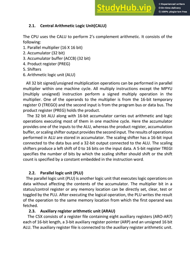 Architecture Of Tms320c50 Dsp Processor Pdf