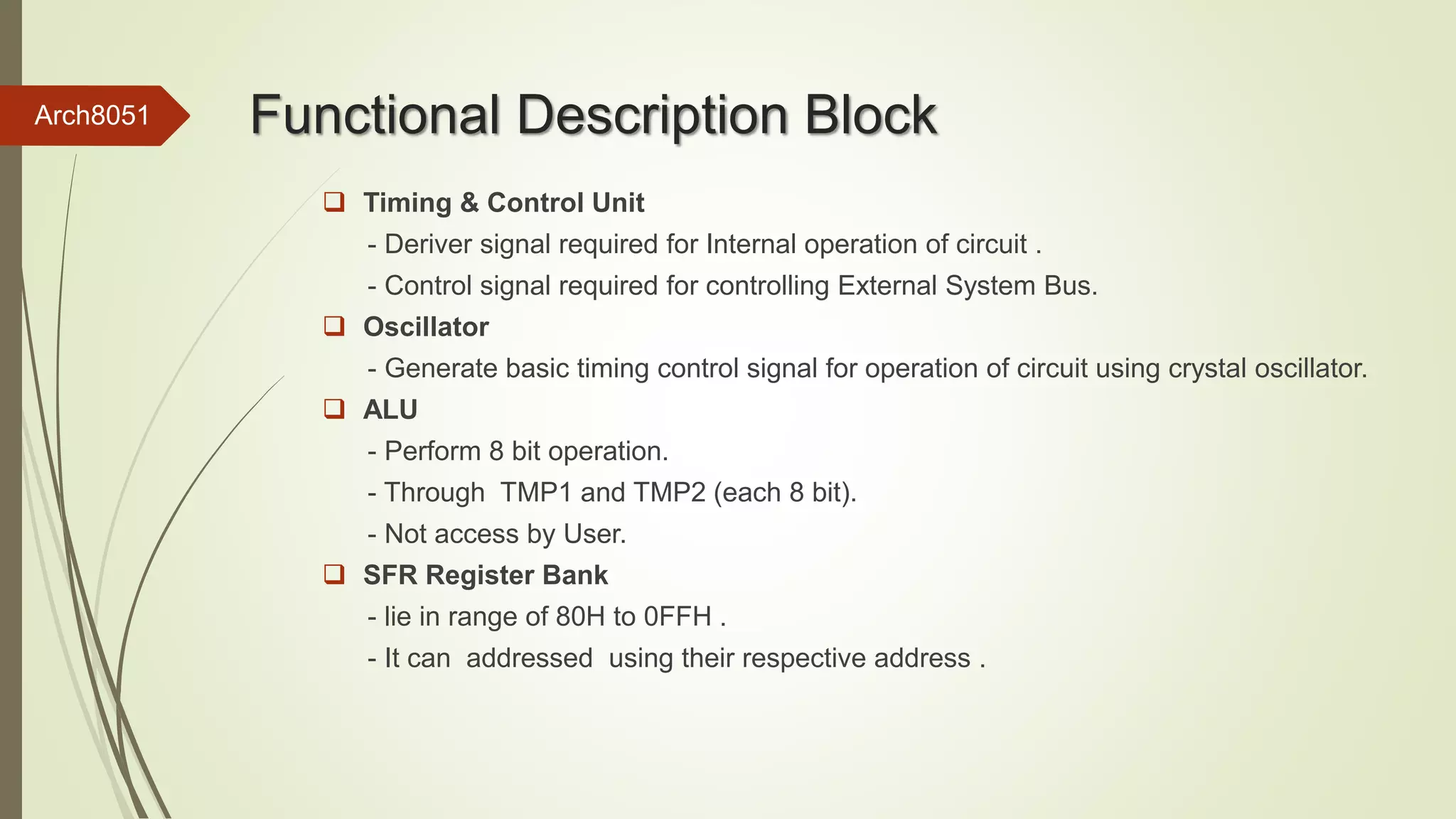Microcontroller 8051 Architecture And Pin Configuration Ppt Free Download