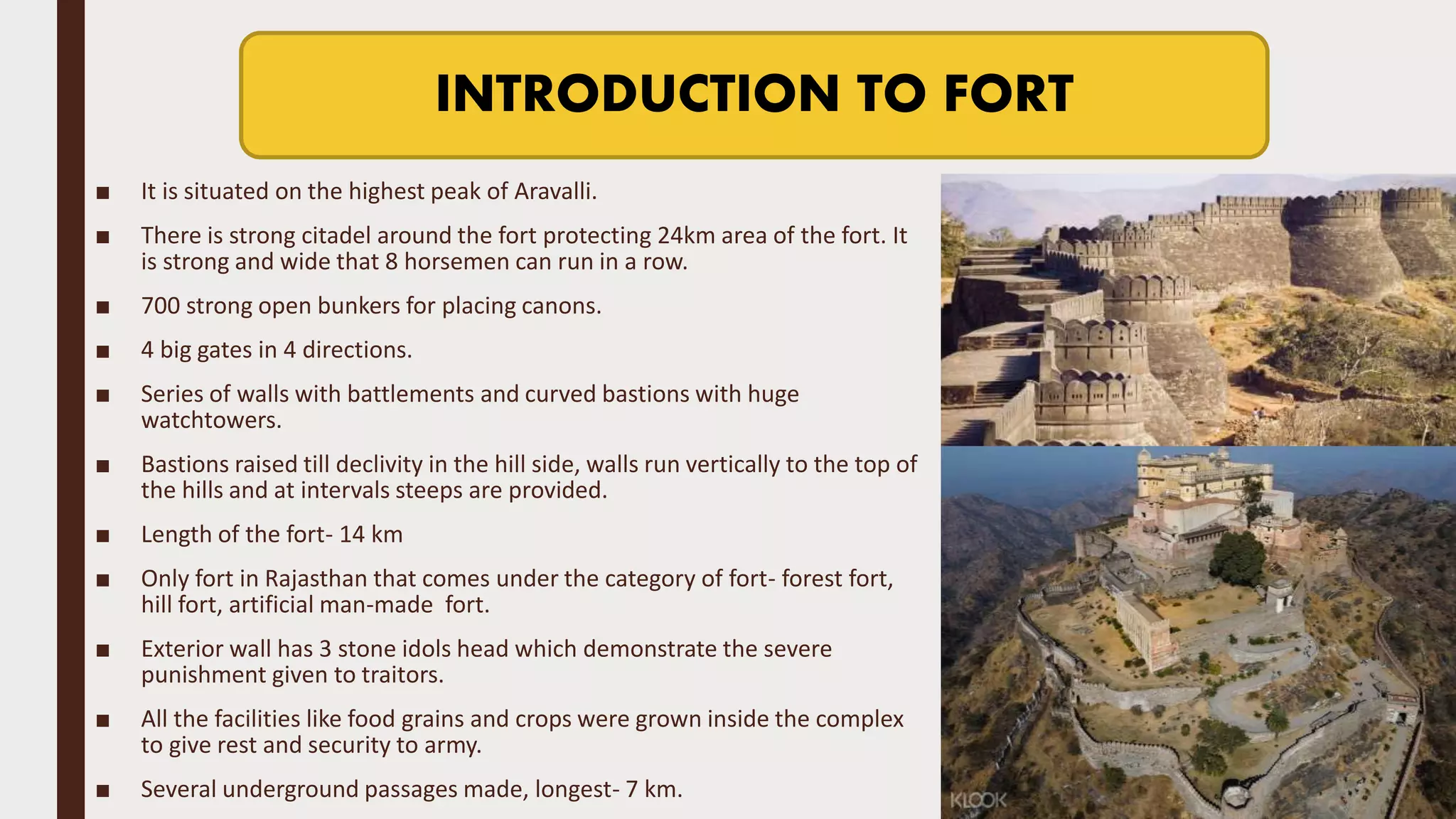 Kumbhalgarh fort architecture | PPTX