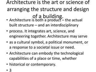 Introduction to Architecture and architectural design | PDF