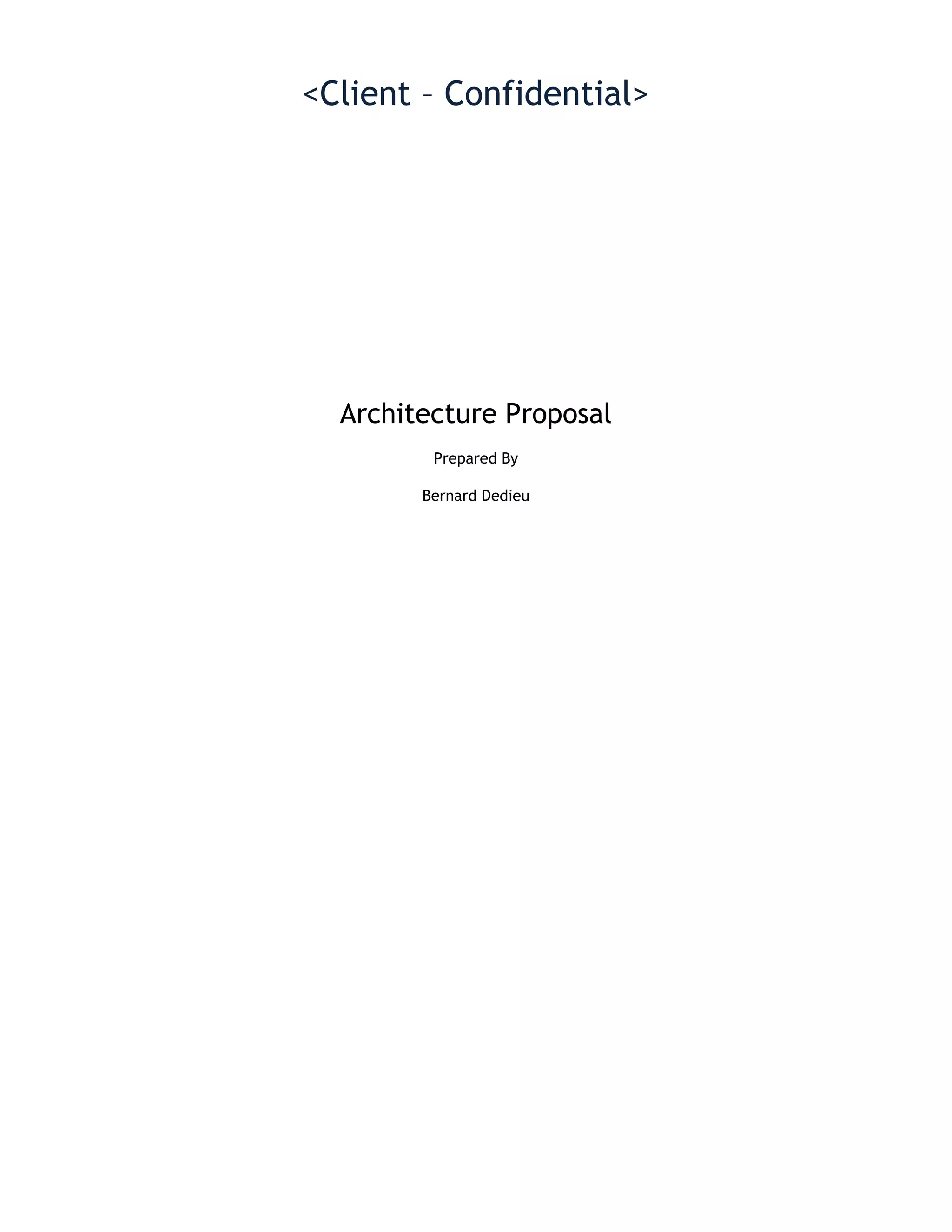 Database Architecture Proposal | PDF | Databases | Computer Software and Applications