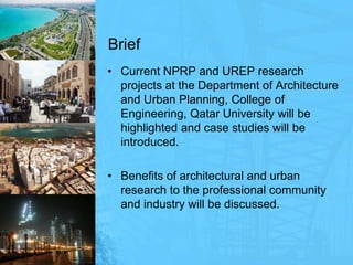 Architecture resarch week presentation | PPTX