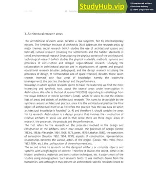 Architecture Research A Possible Structure | PDF