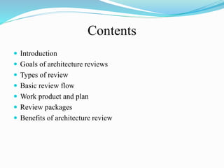 Architecture Review | PPTX
