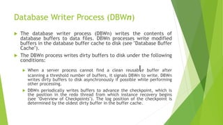Oracle RBMS Architecture SVG PVG background process | PPT