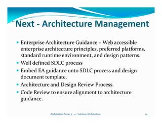 Architecture Series 5-4 Solution Architecture Draft | PPT