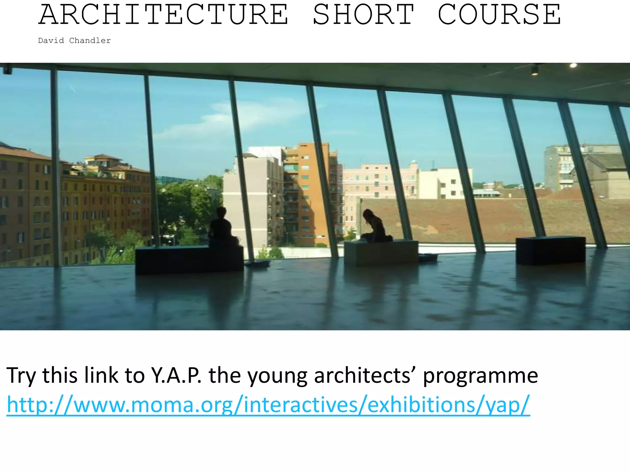 Architecture short course ppt | PPTX | Landscaping | Home & Garden