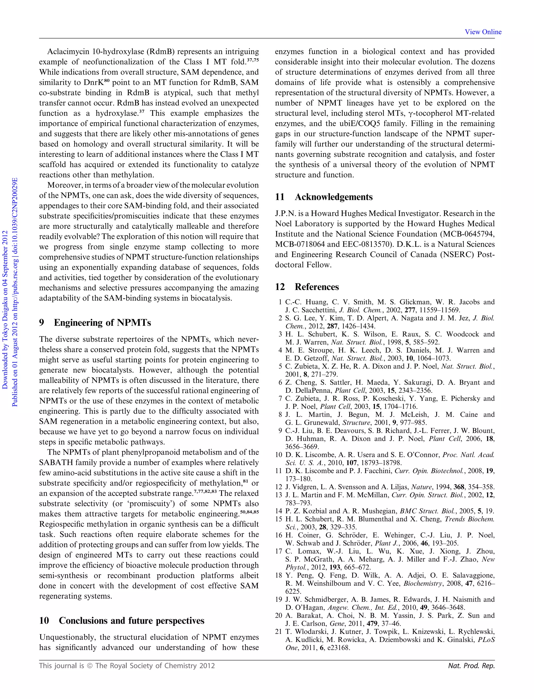 Architectures, mechanisms and molecular evolution of natural product ...