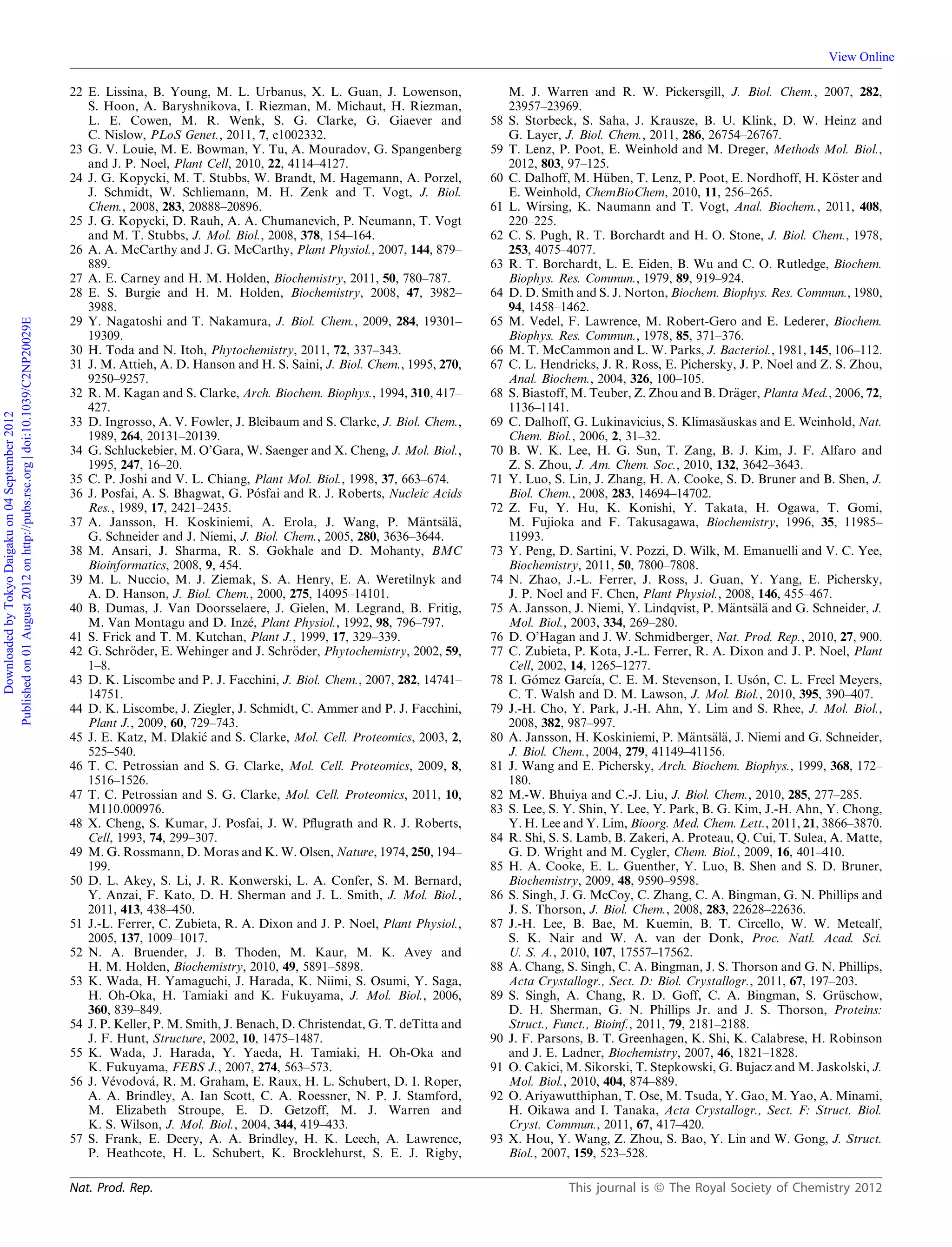 Architectures, mechanisms and molecular evolution of natural product ...