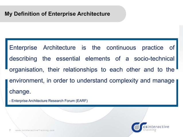 Enterprise Architecture & IT standards | PPTX | Computer Software and Applications | Computing