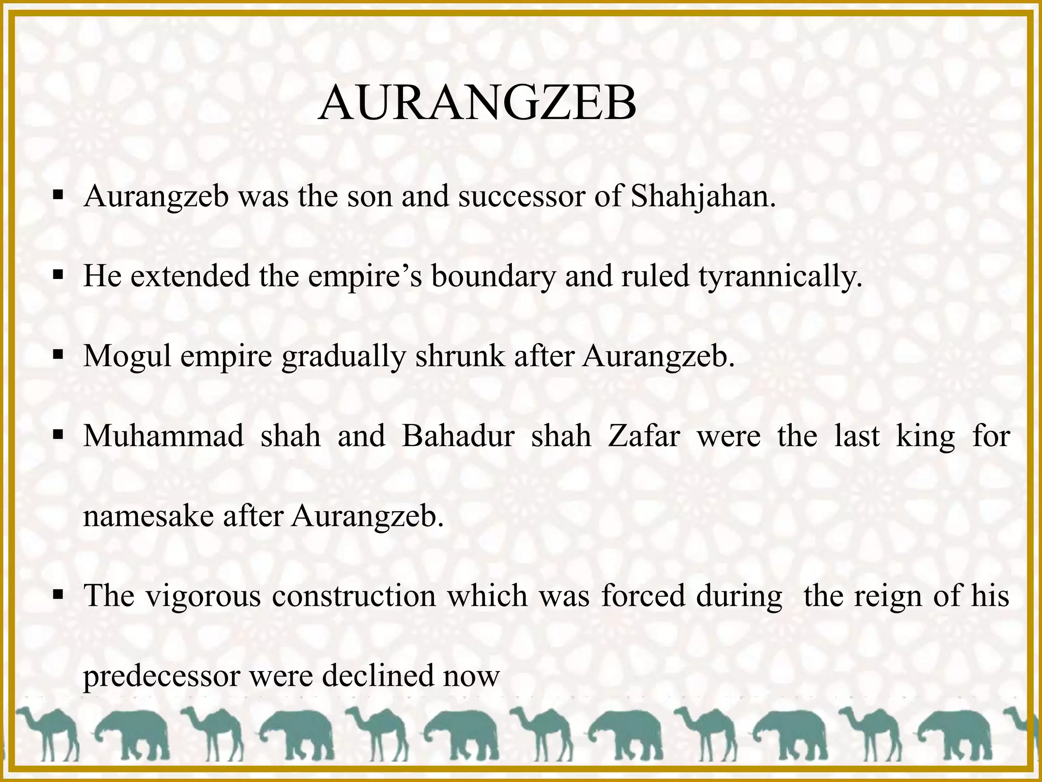 Architecture under aurangzeb | PPTX