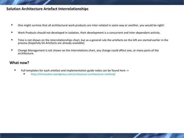 Architecture solution architecture method | PPT