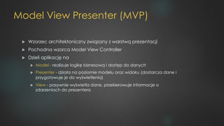 Architektura aplikacji android | PDF