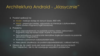 Architektura aplikacji android | PDF