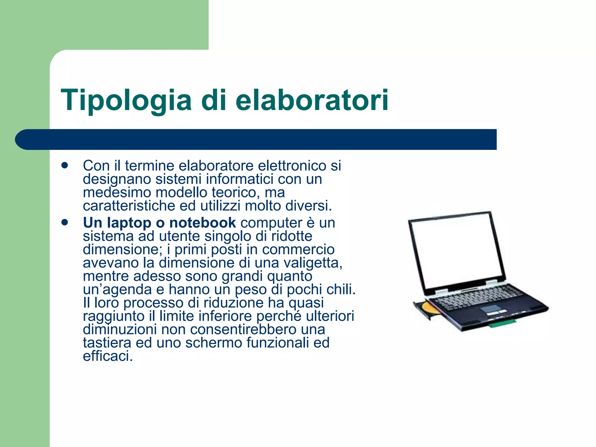 Architettura elaboratore | PPT | Data Storage and Warehousing | Computing