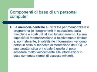 Architettura elaboratore | PPT | Data Storage and Warehousing | Computing