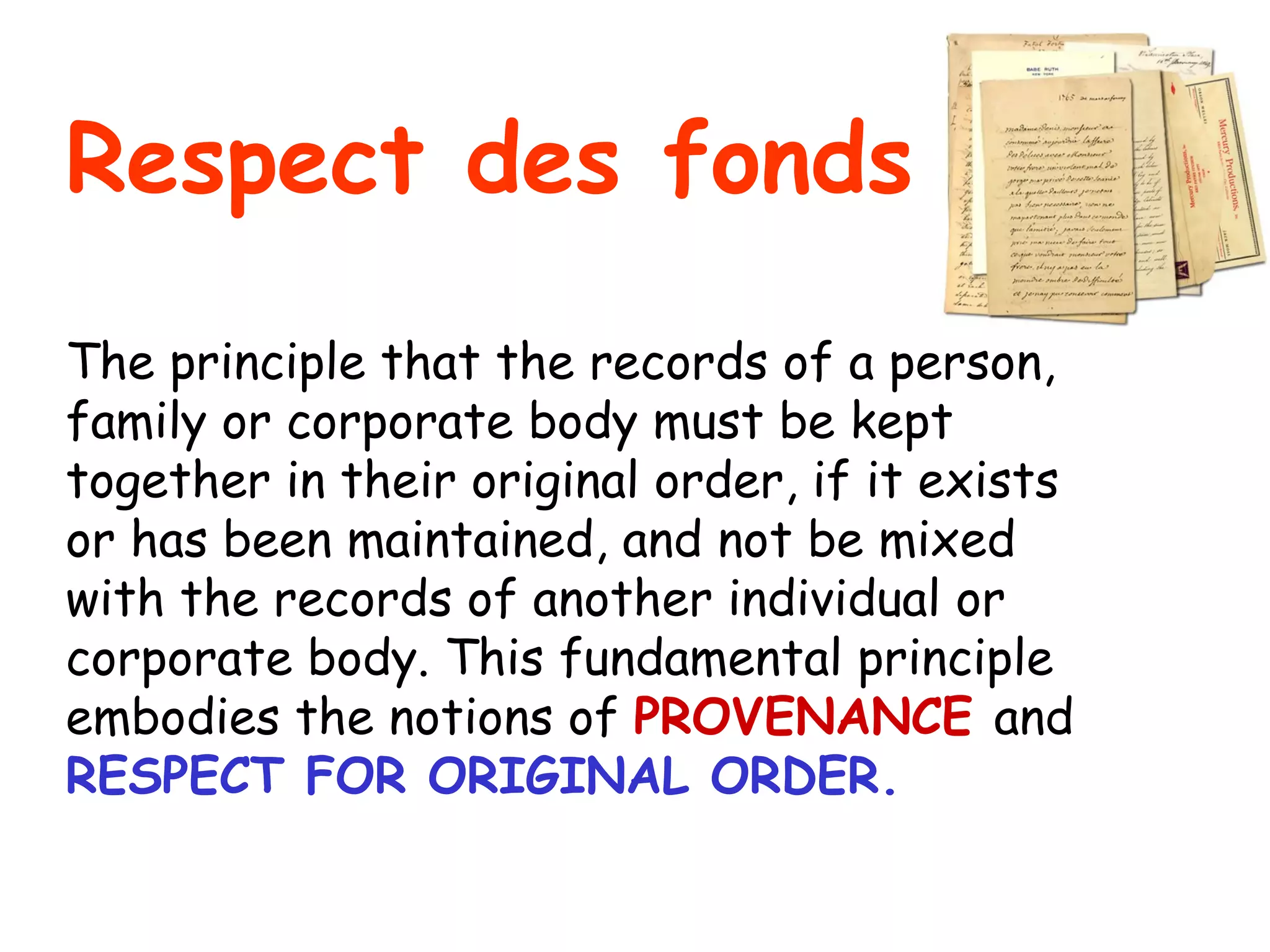 Archival Management: Principles and Techniques | PPT