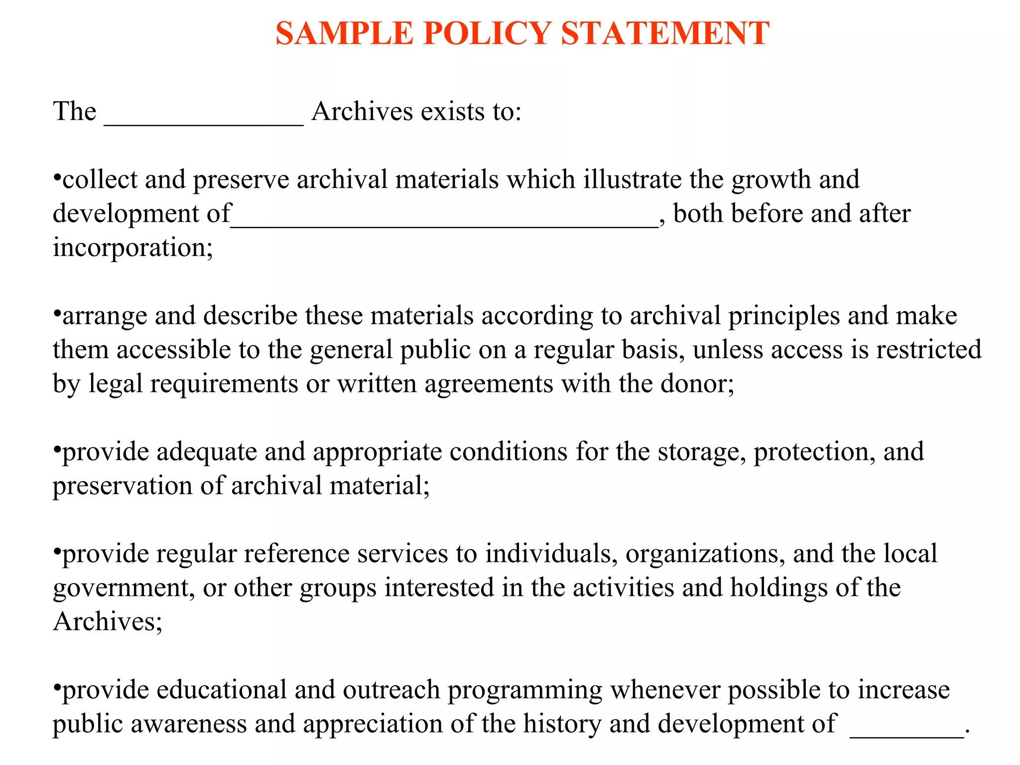 Archival Management: Principles and Techniques | PPT