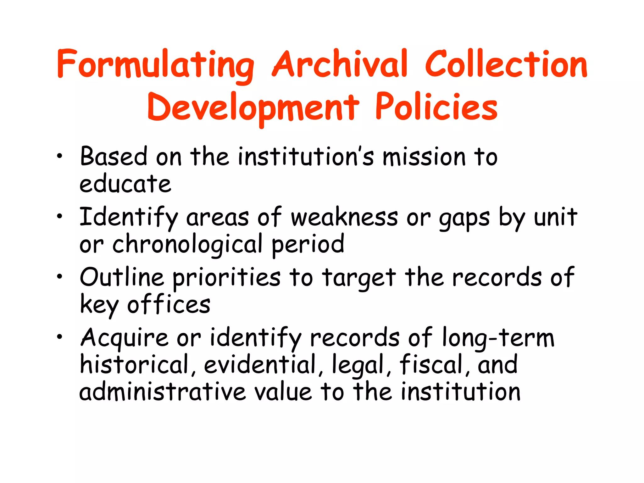 Archival Management: Principles and Techniques | PPT