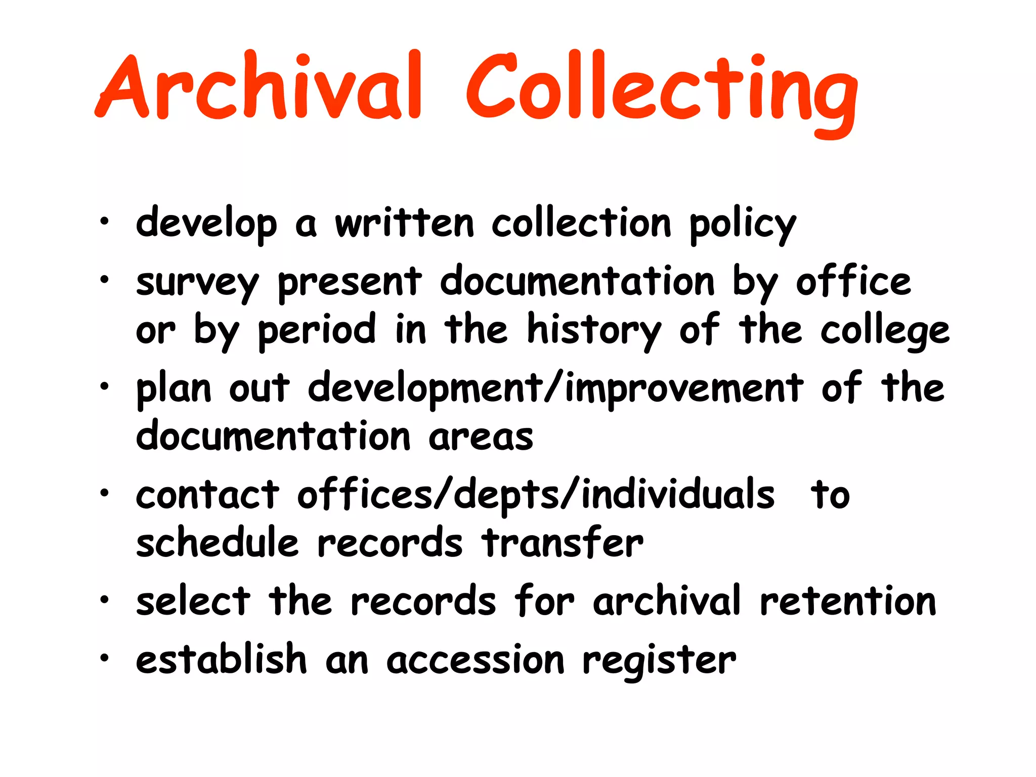 Archival Management: Principles and Techniques | PPT