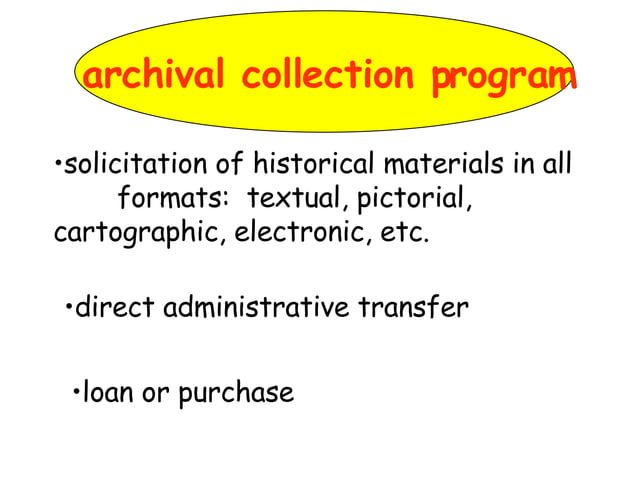 Archival Management: Principles and Techniques | PPT