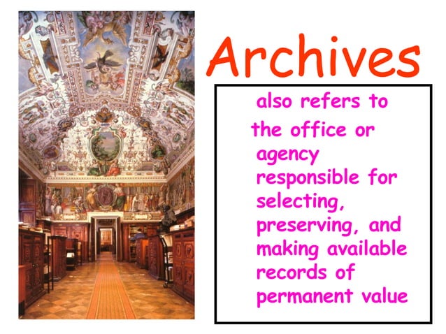 Archival Management: Principles and Techniques | PPT
