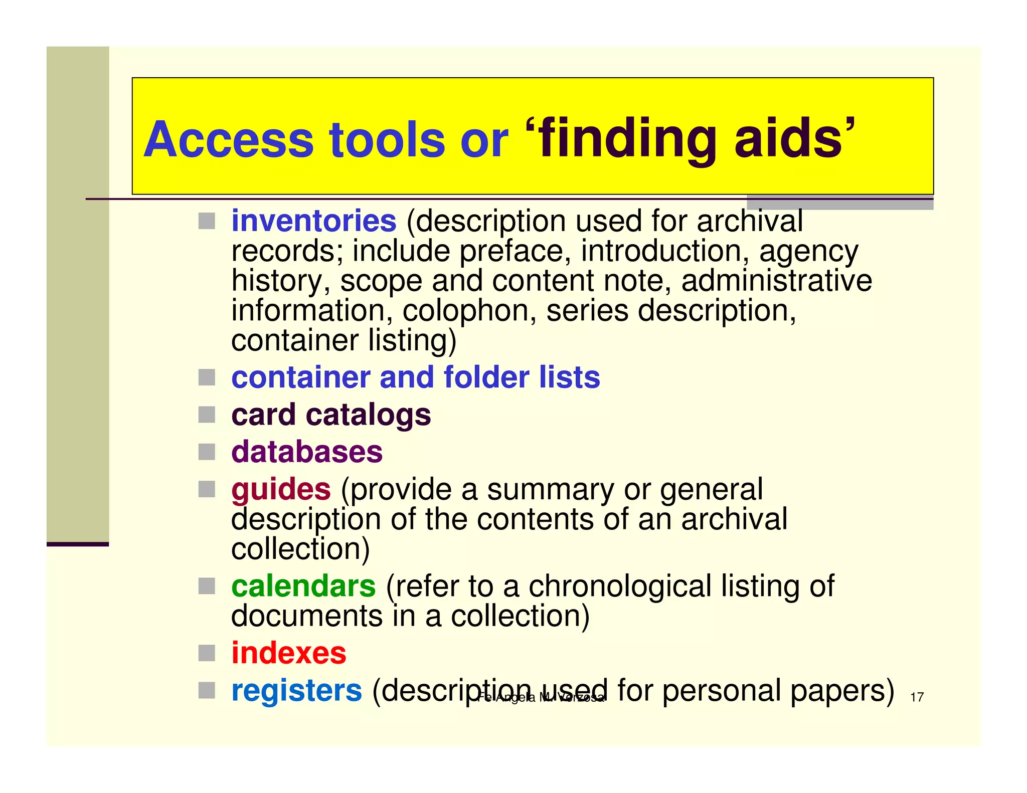Archival cataloging using ISAD-G | PDF