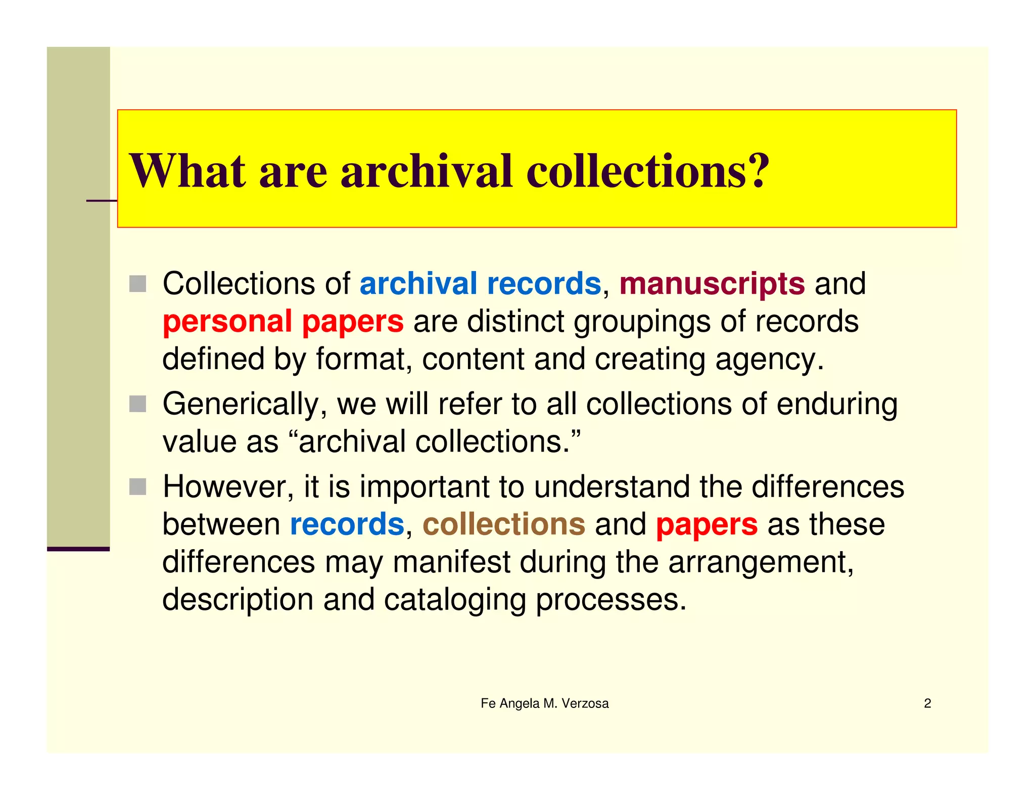 Archival cataloging using ISAD-G | PDF