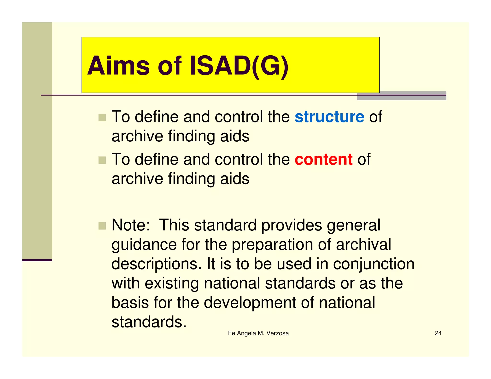 Archival cataloging using ISAD-G | PDF