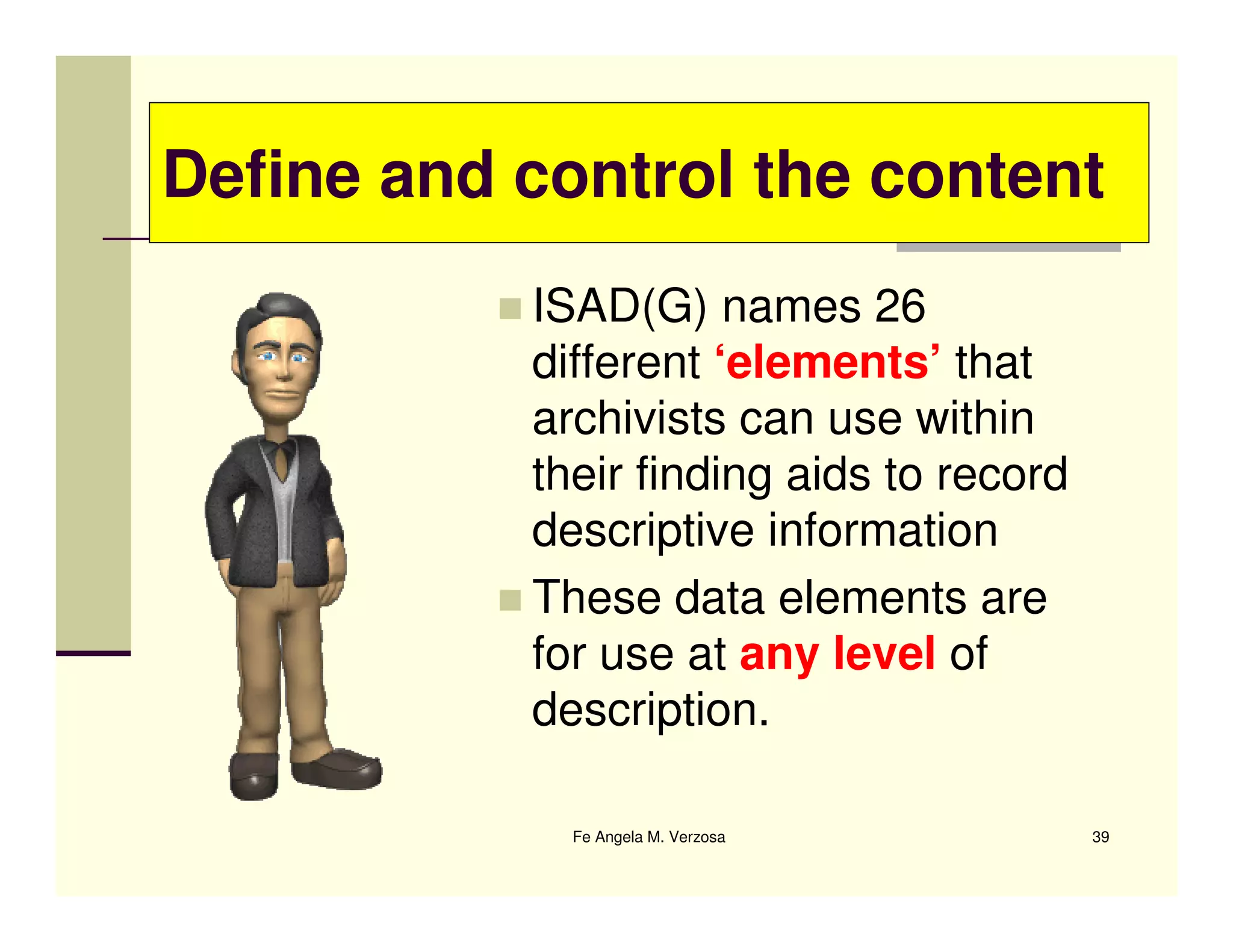 Archival cataloging using ISAD-G | PDF