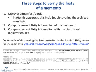 Archive Assisted Archival Fixity Verification Framework | PPT