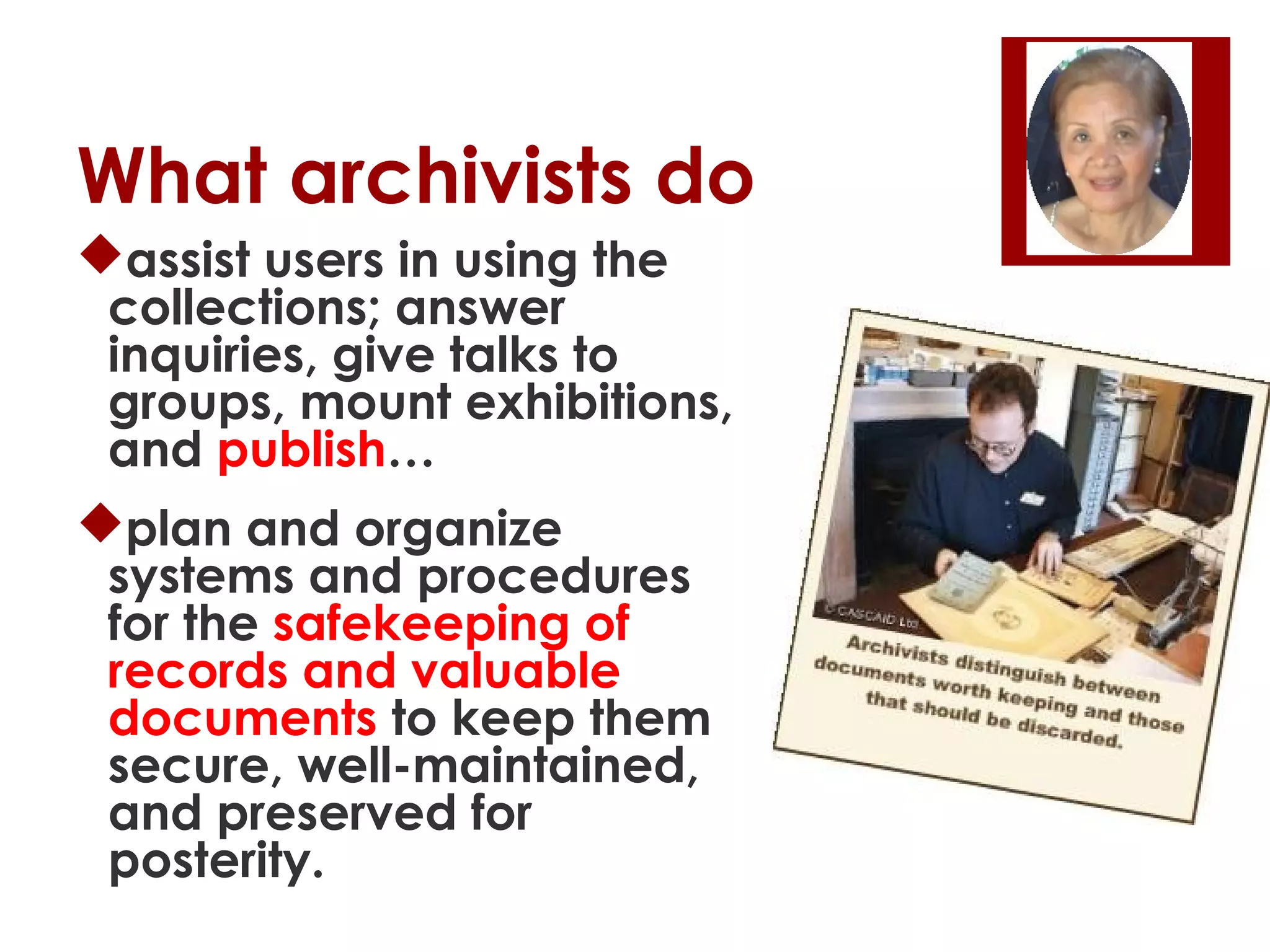 Archival practice and records management | PPT