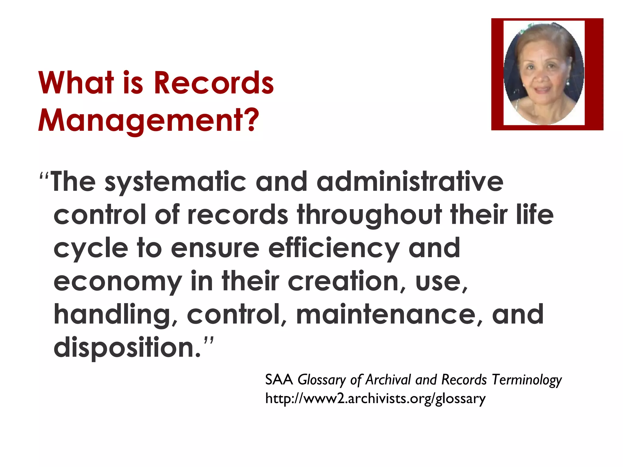 Archival practice and records management | PPT