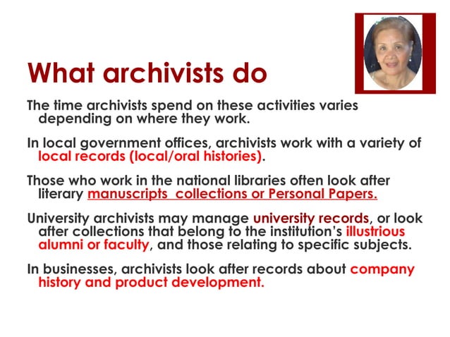 Archival practice and records management | PPT