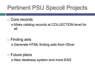 Archival Processing And Description | PPTX