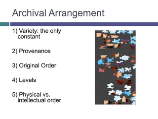 Archival Processing And Description | PPTX