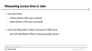 Archival Storage at Two Sigma - Josh Leners | PPTX