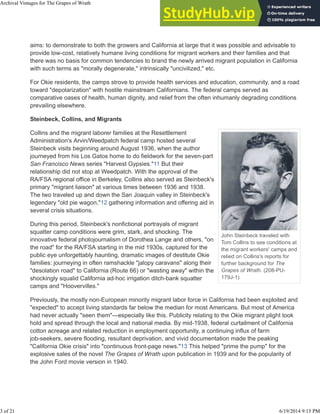 Archival Vintages For The Grapes Of Wrath DN | PDF