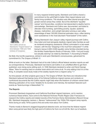 Archival Vintages For The Grapes Of Wrath DN | PDF