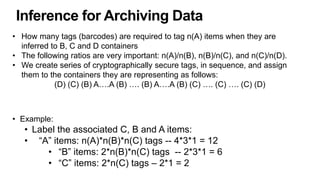 Archive enabling tagging using progressive barcodes | PPTX | Web Design and HTML | Internet