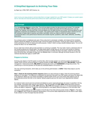 Archive data in sap | PDF