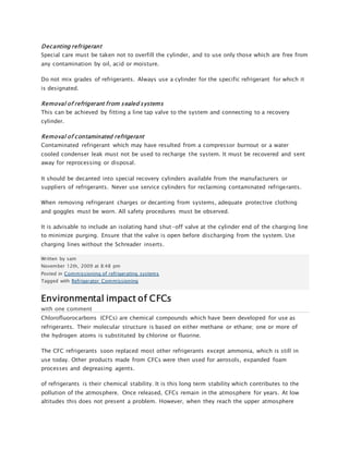 Archive for the ‘refrigerator commissioning’ tag | DOCX | Indoor ...