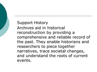 Thee Introduction of Archives Lecture 01 | PPTX