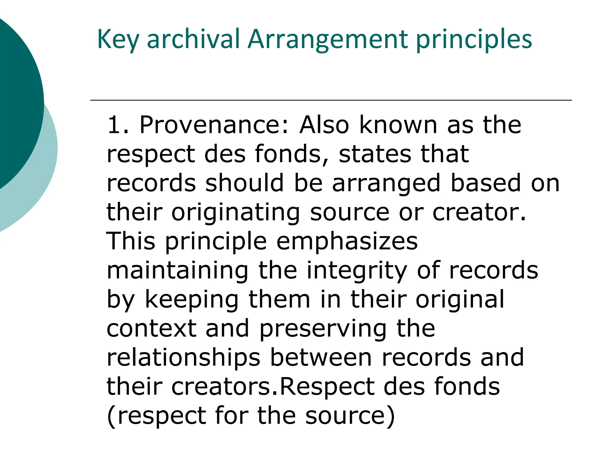 Archive Arrangement and Description 0002 | PPTX