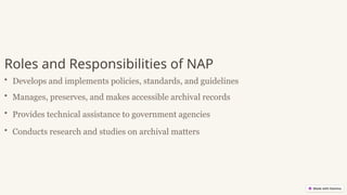 National Archive of the Philippines Act of 2007.pptx
