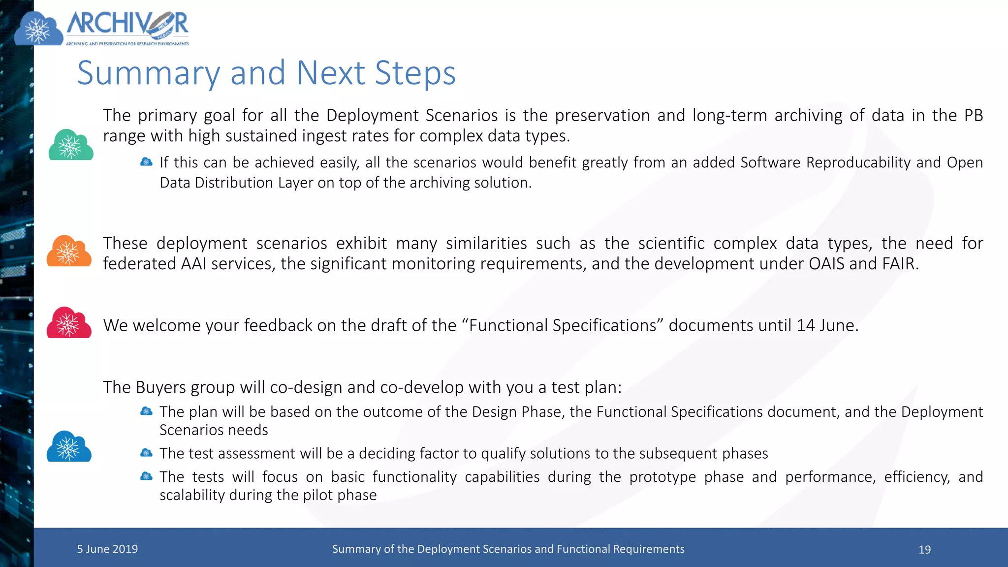Summary of the Deployment Scenarios and Functional Requirements | PPT