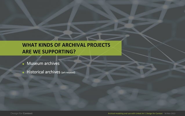 Linked Art: Archival Collection Design Considerations | PDF