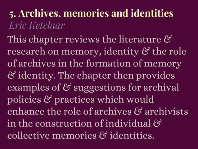 Archives and recordkeeping: theory into practice | PDF