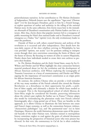 Archives Of Revolution Toward New Narratives Of Haiti And The ...